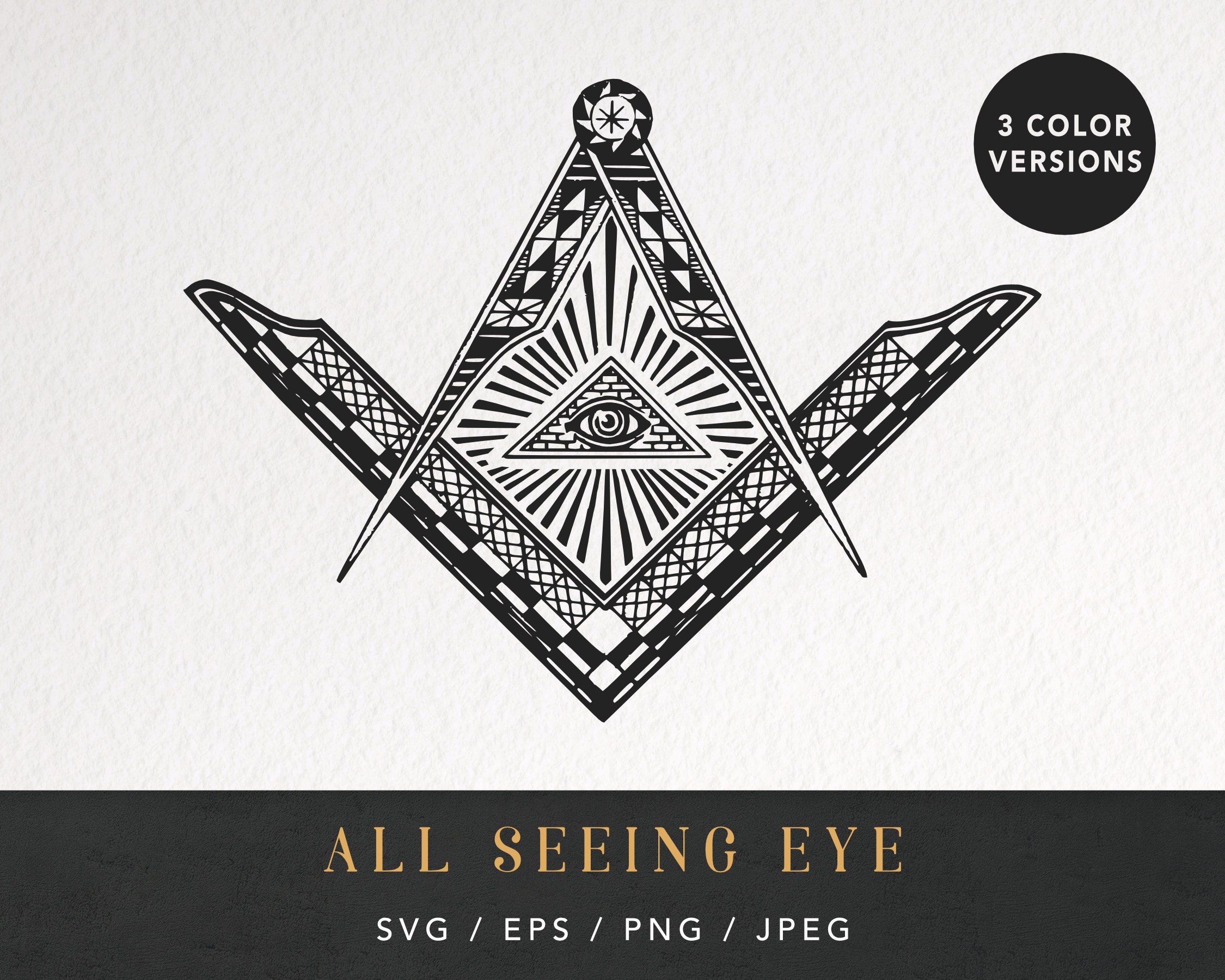 All Seeing Eye SVG Cricut Cut Files, Illuminati Symbol Shirt Design Svg ...