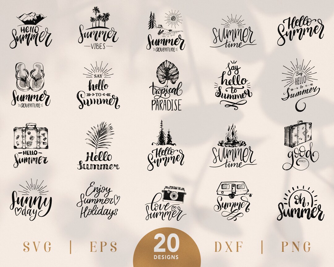 Hello Summer Svg Bundle, Beach Svg, Summer Svg Png, Vacation Svg, Ocean ...