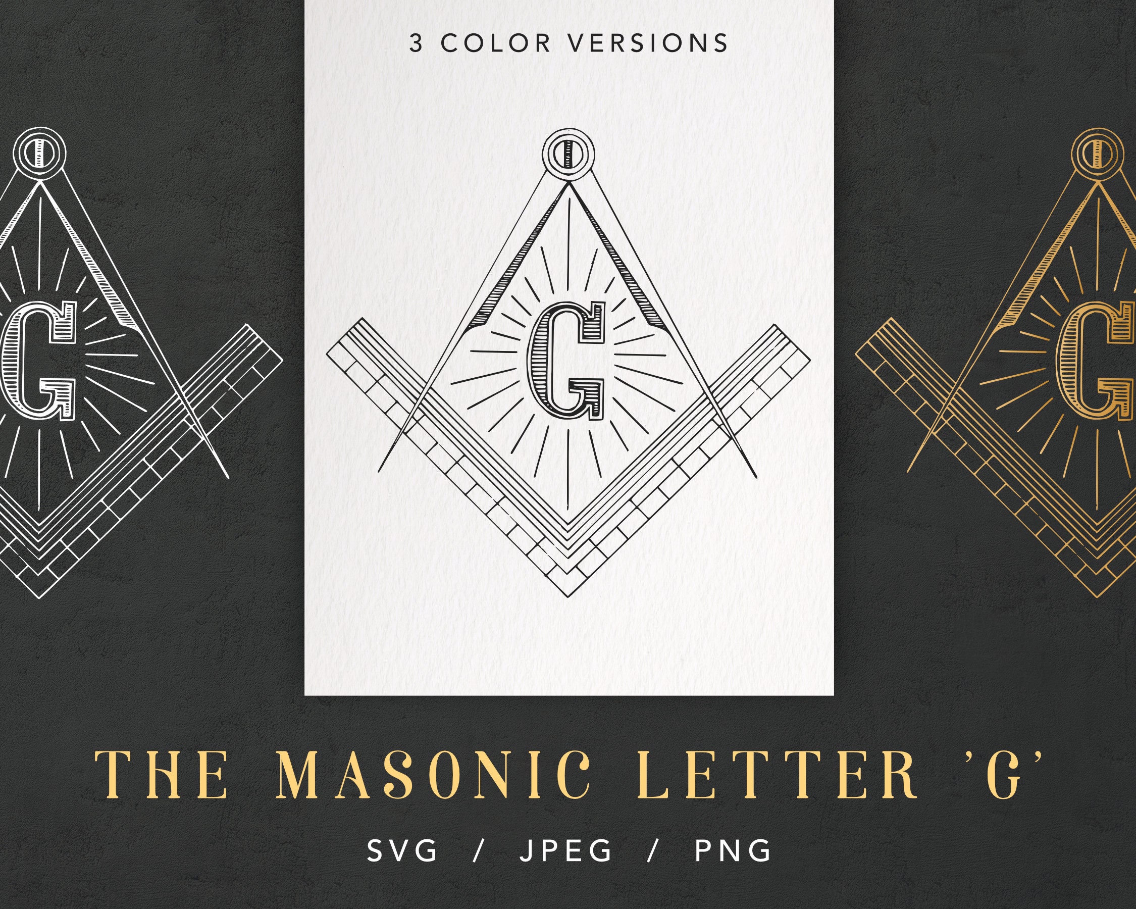 Masonic Svg, Freemason Symbol SVG Cricut, Letter G, Freemason Logo ...