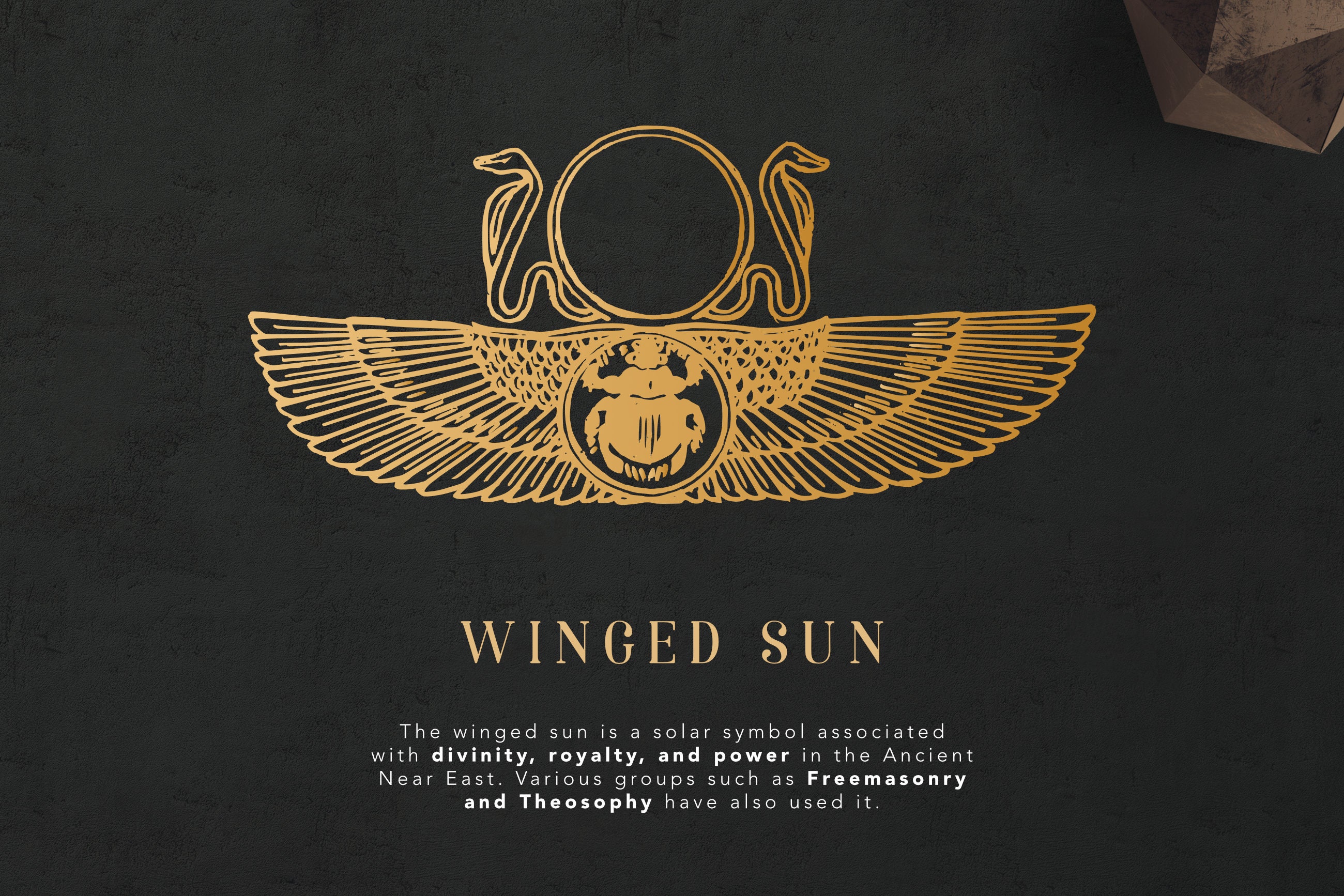 Winged Sun Disc Svg, Sun With Wings, Egyptian Outspread Falcon Wings ...