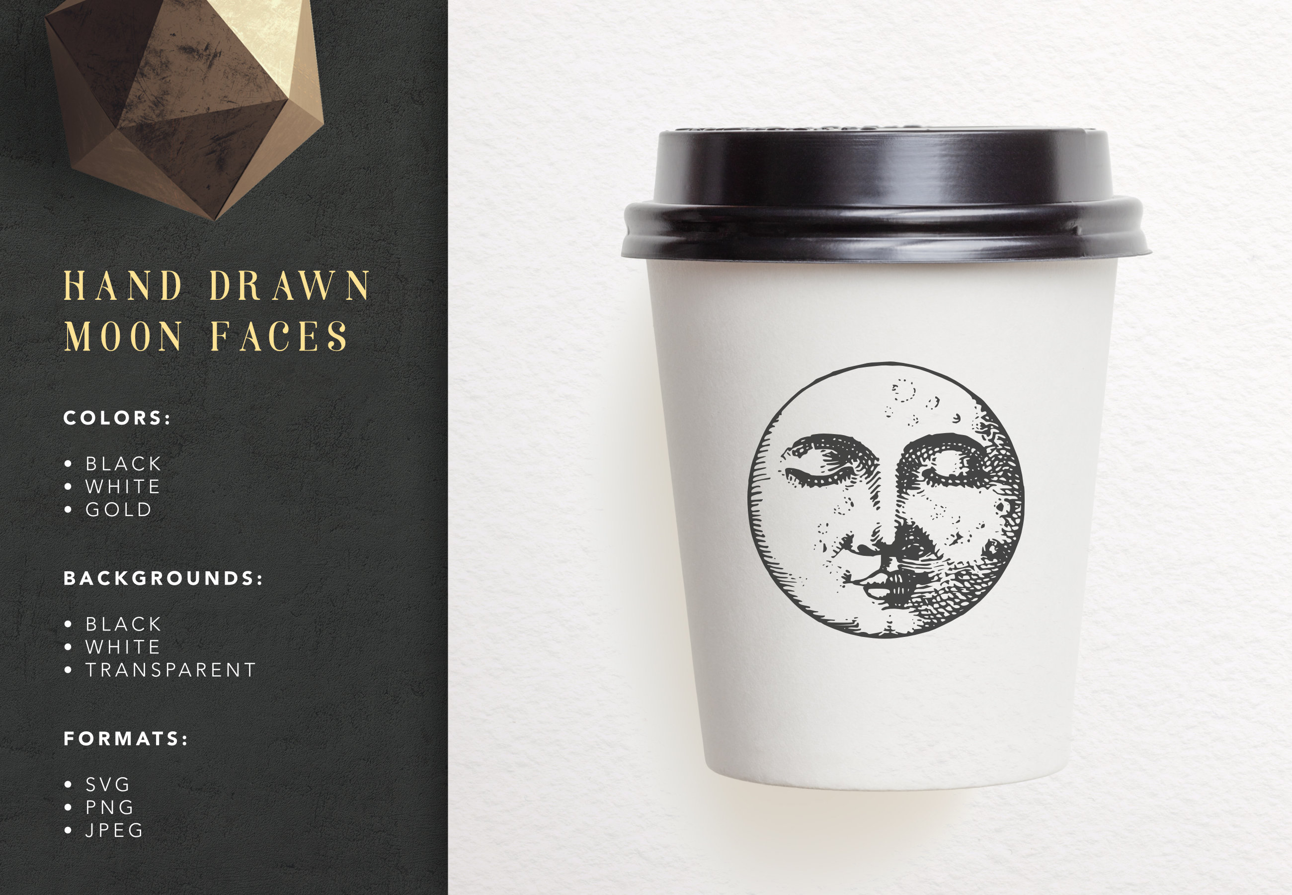 Moon SVG, Celestial Svg, Moon Face, Moonface, File for Cricut, Mystical ...