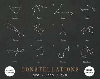 TAURUS Svg-zodiac Constellations Svg-astrology Sign Svgzodiac - Etsy