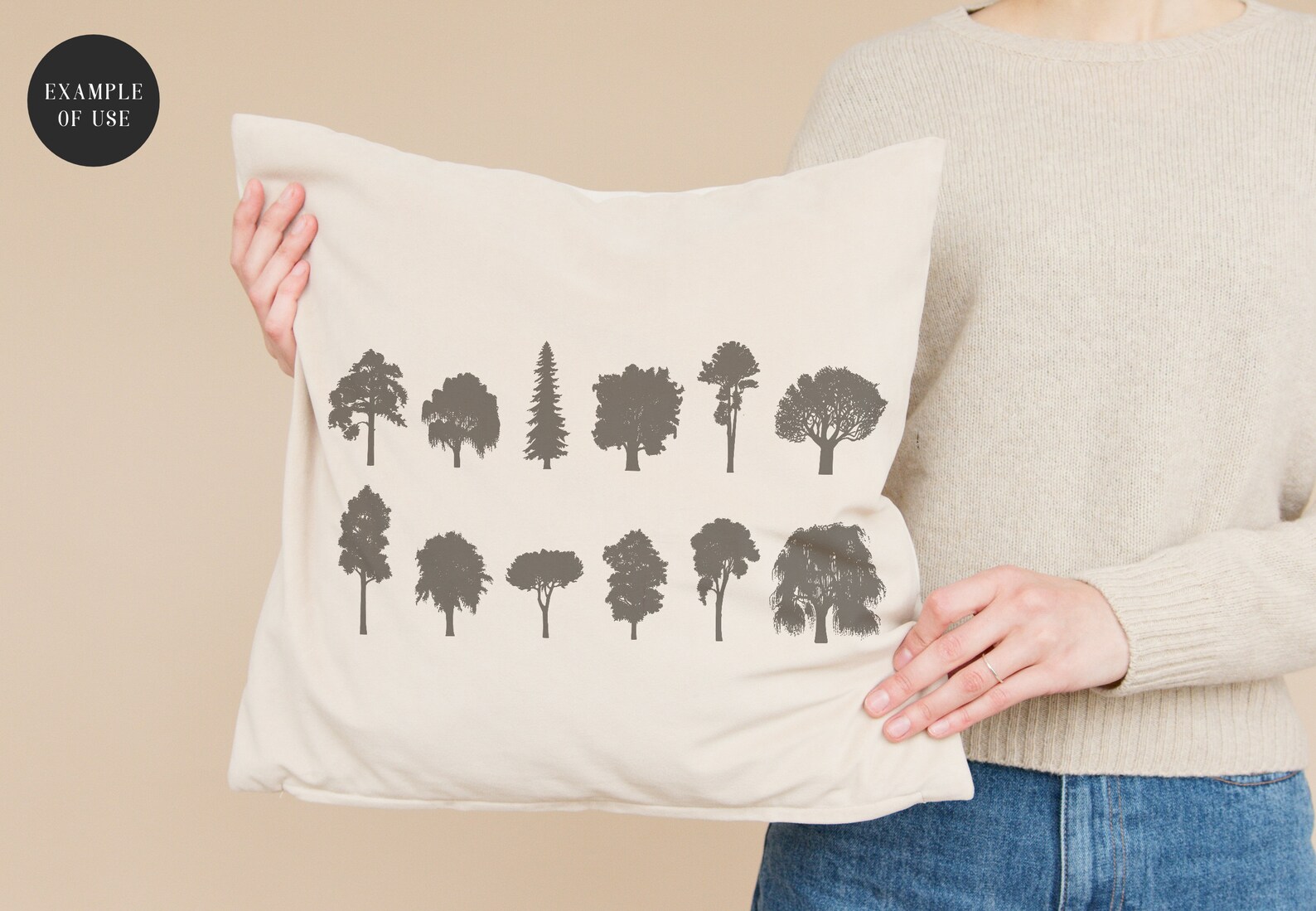 Tree Silhouette Forest Clipart Tree Drawing Trees Svg - Etsy