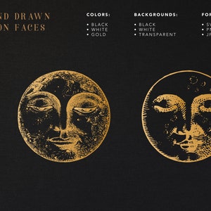 Moon SVG, Celestial Svg, Moon Face, Moonface, File for Cricut, Mystical ...