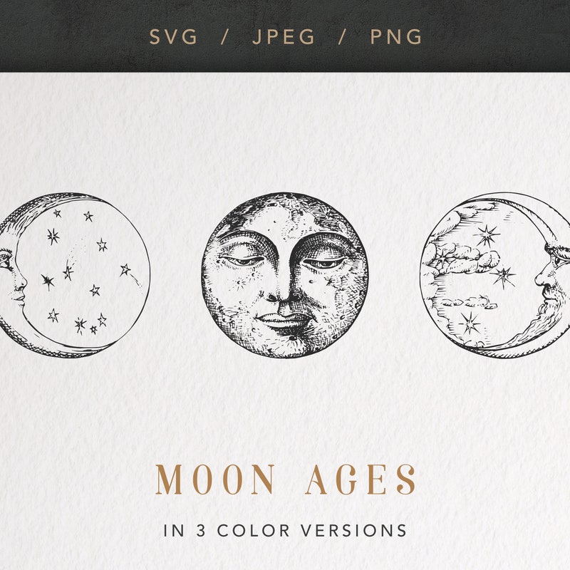 Man in the Moon Svg - Etsy