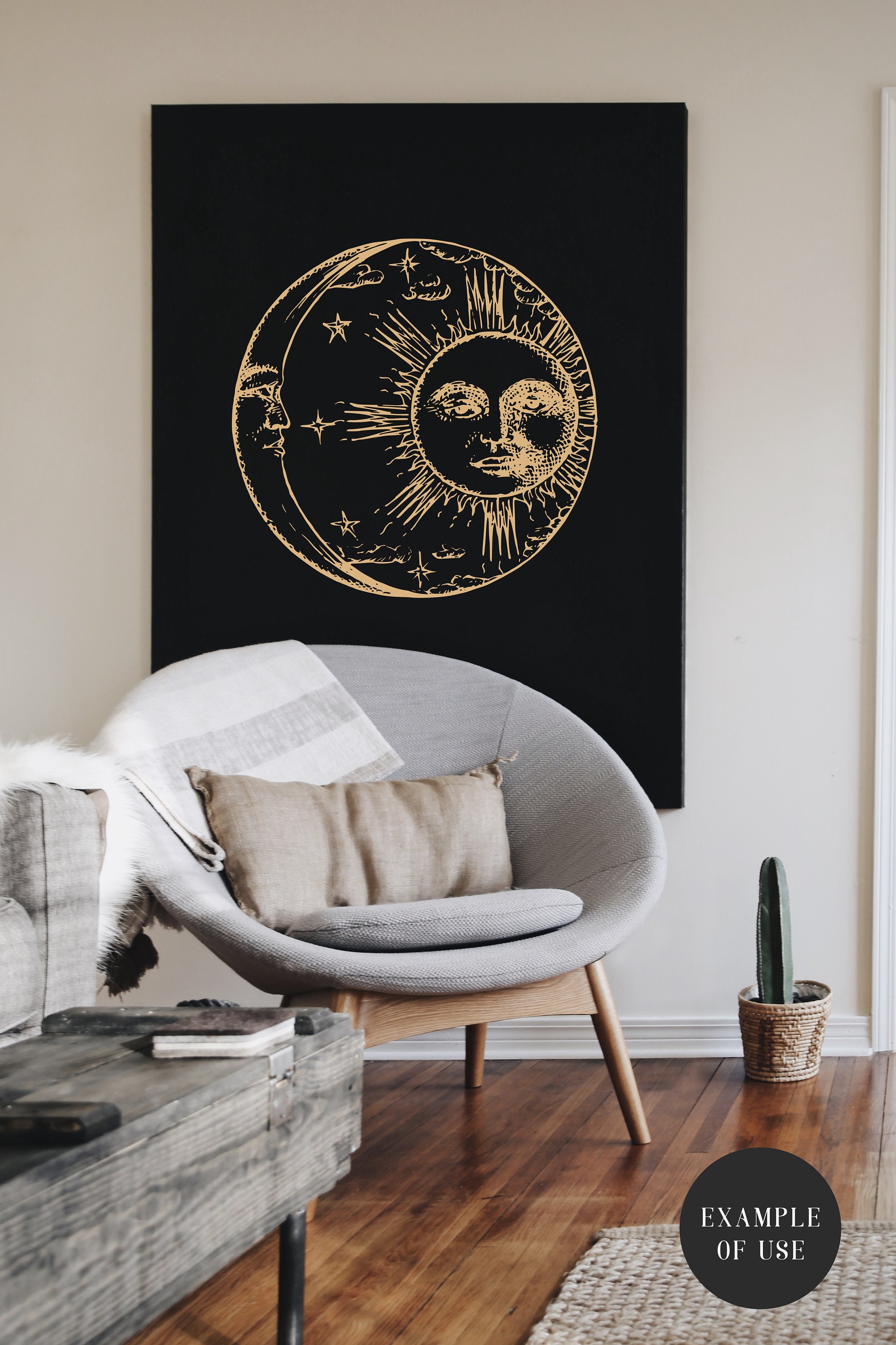 Sun and Moon Svg, Celestial Svg, Sun and Moon Face, Eclipse SVG ...