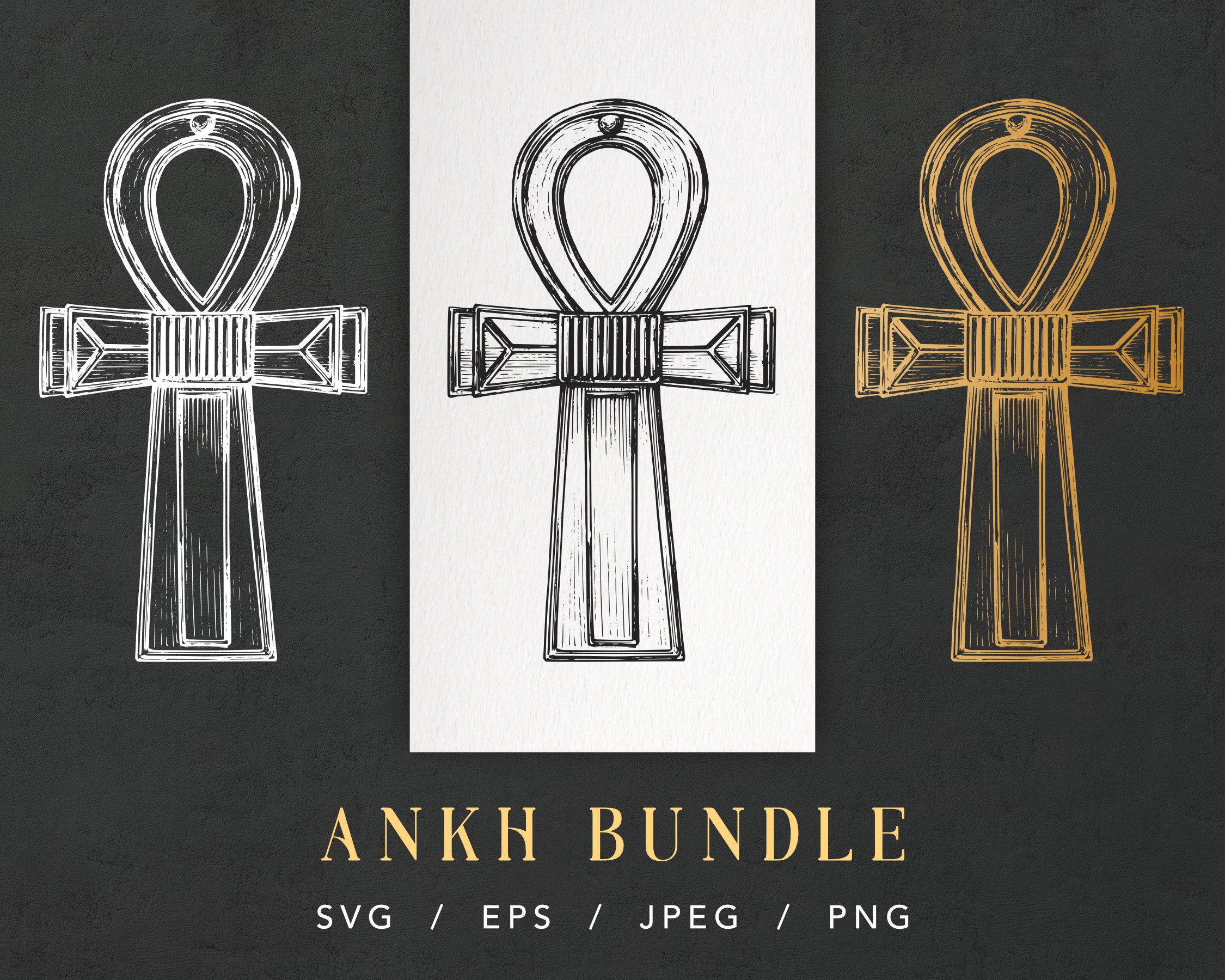 Ankh Svg Bundle, Ankh Cross, Key of Life, Egyptian Ankh Cross, Egyptian ...