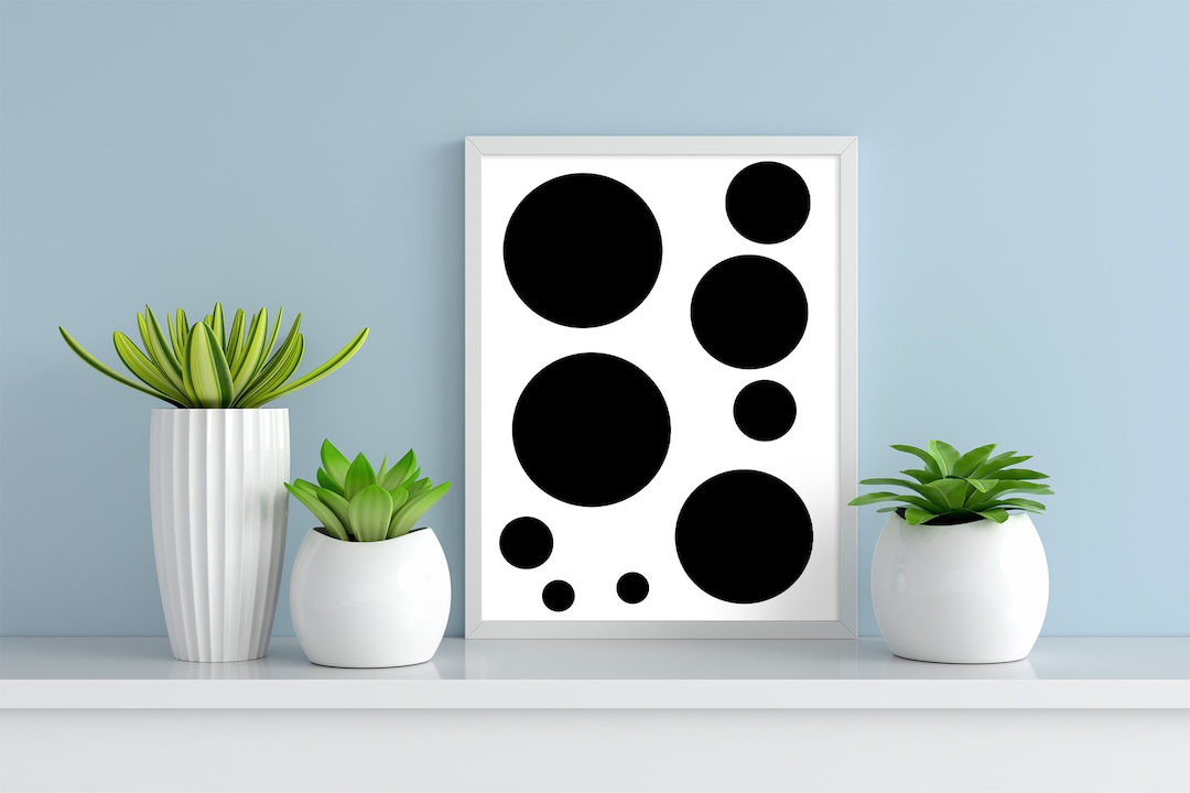 Geometric Black and White Poster Modern Minimal Decor Wall Art ...
