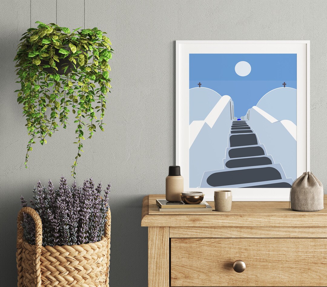 Mediterranean, Island Life , Abstract Printable Poster - Instant ...