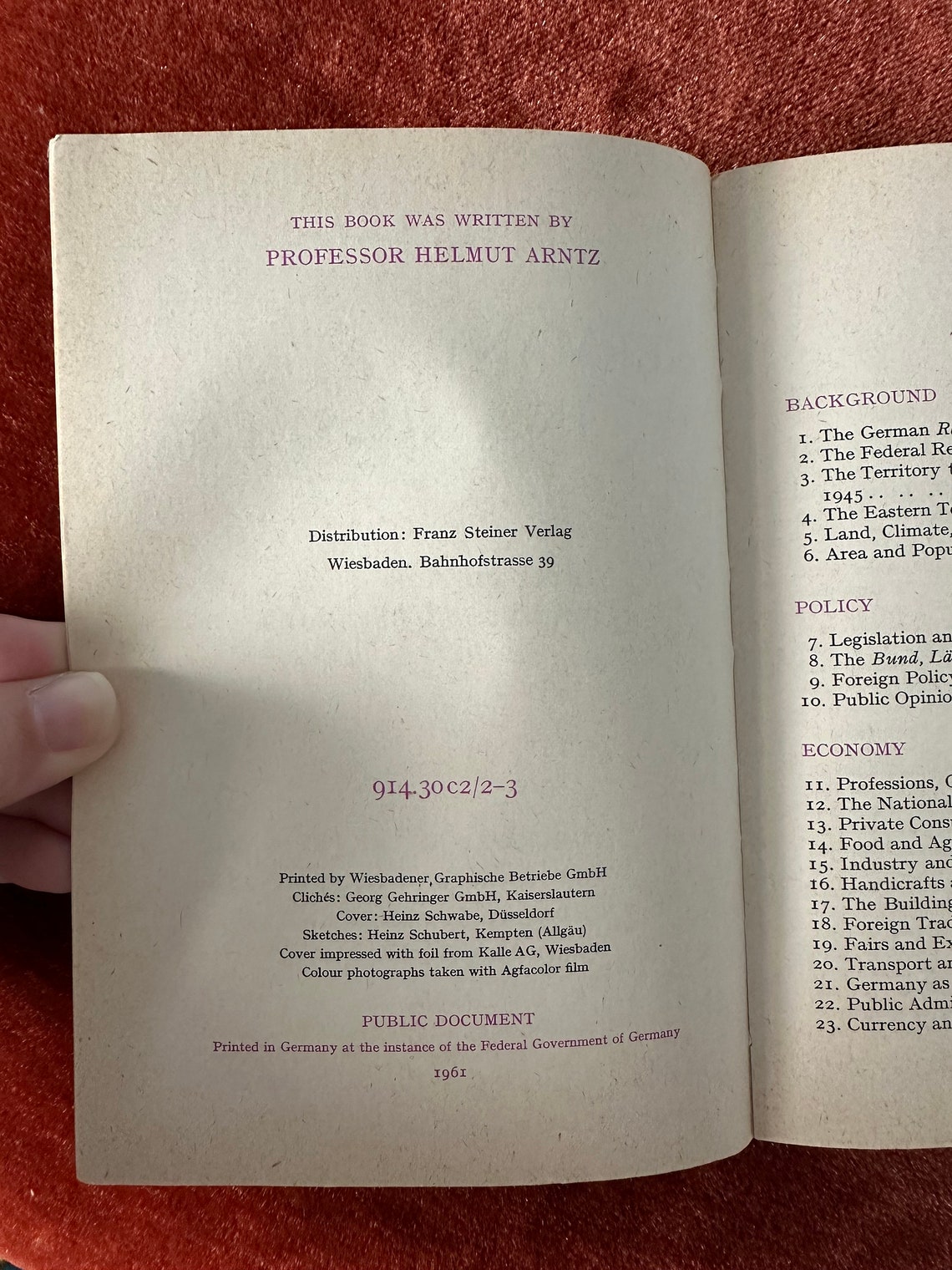 Vintage 1961 Germany in a Nutshell Illustrated Softcover Book by ...