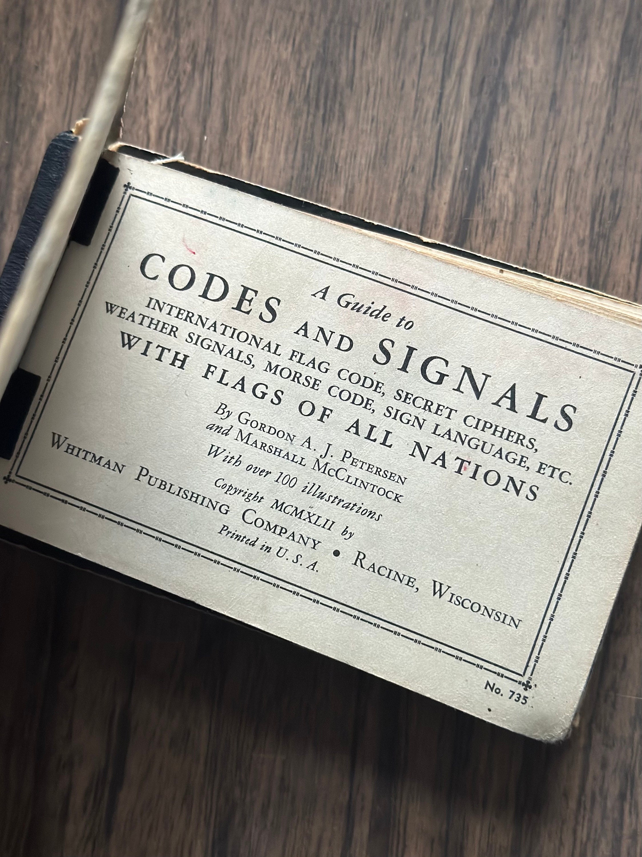 Vintage 1942 WWII Era A Guide to Codes and Signals International Flag ...