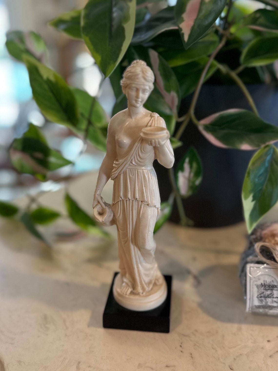 Vintage Greek Goddess Hebe Goddess of Youth Cup Bearer Resin Statue 7. ...