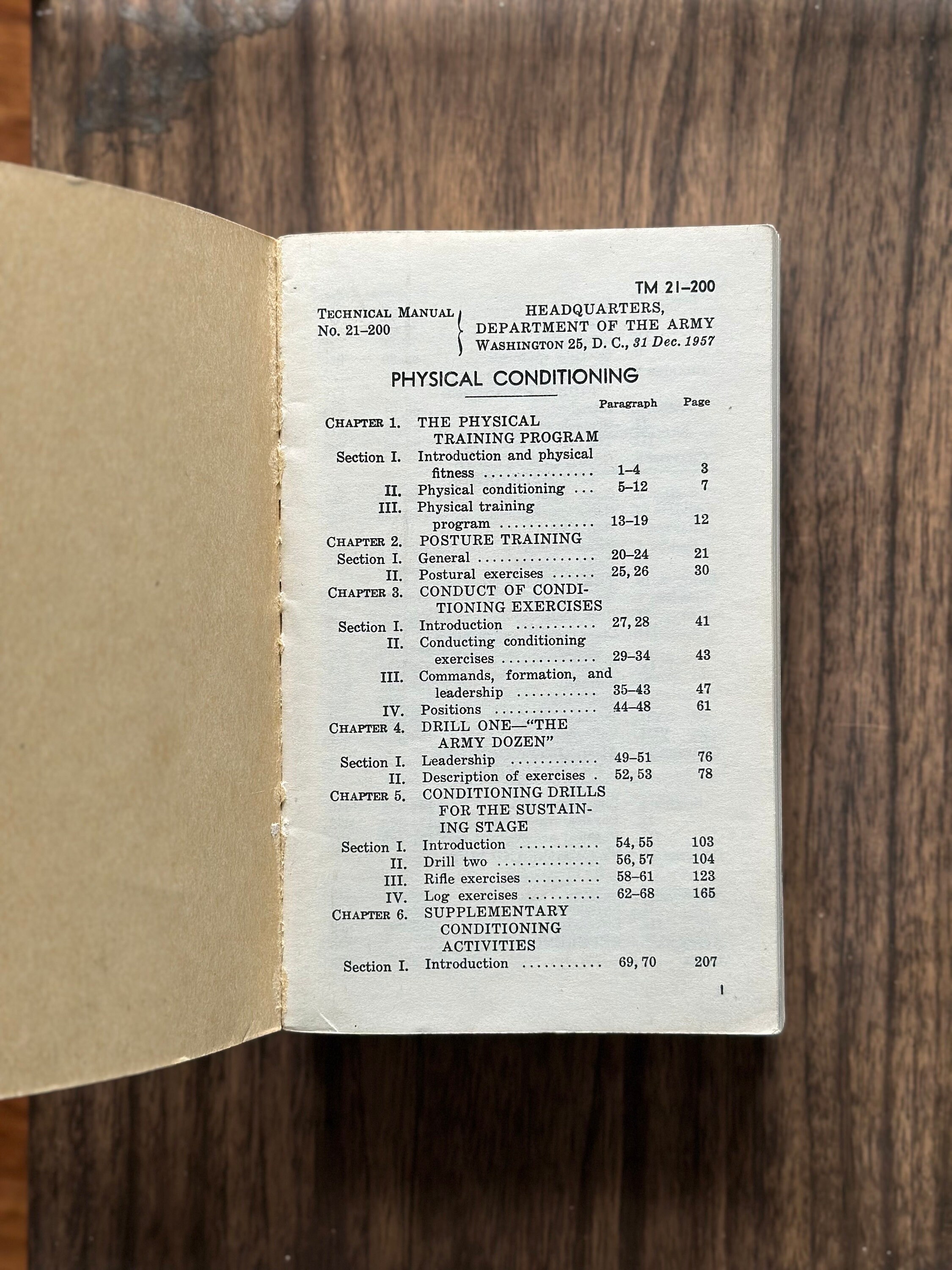 Vintage 1957 Physical Conditioning TM 21-200 Illustrated Department of ...