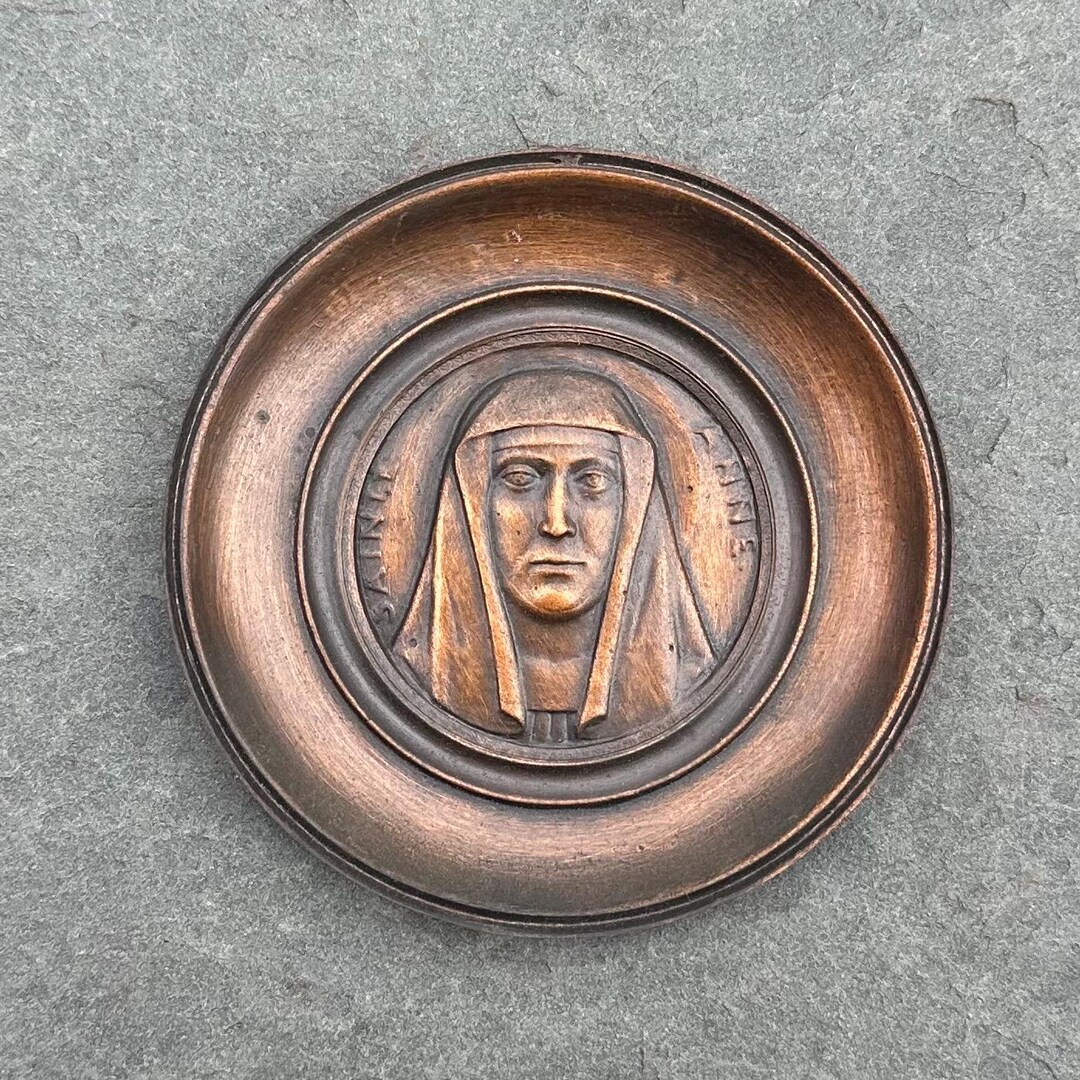 Antique Early 1900s Copper & Iron Religious Relief Wall Plaque | Sainte ...
