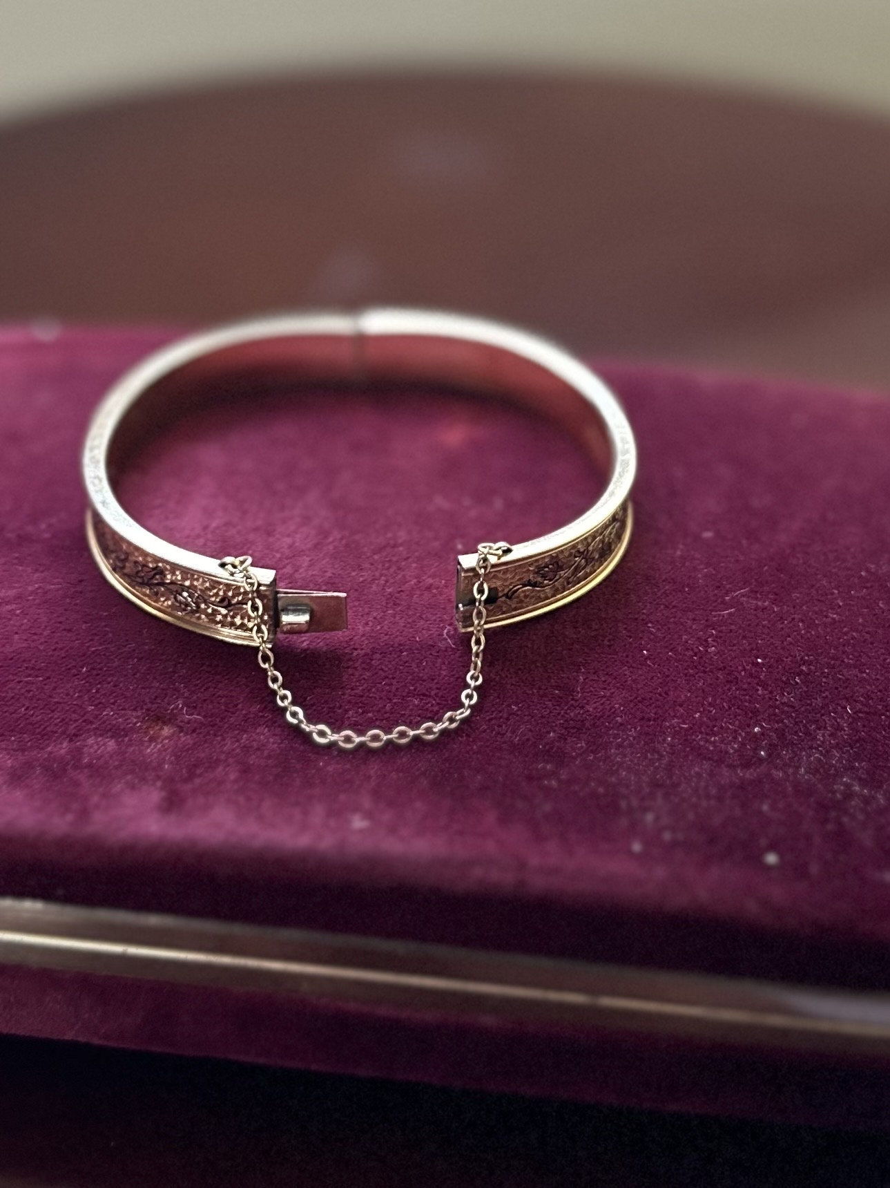 Vintage Signed B. WINARD 12k GF Gold Filled Rose Floral Etched & Black ...