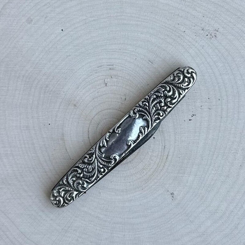 Silver Pocket Knife - Etsy