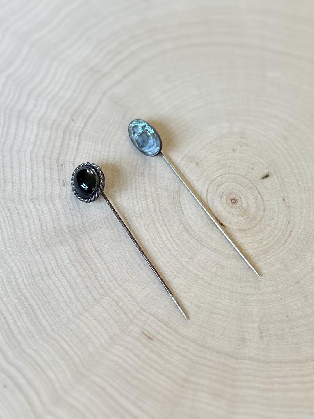 You Pick! Antique Edwardian Sterling Silver Hat Pins Stick Pins | Black ...