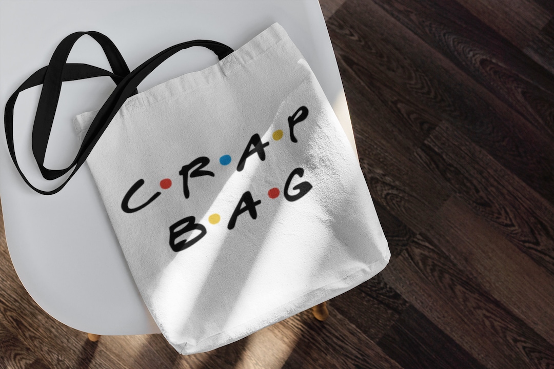 Crap Bag Tote Bag Reusable Grocery & Market Bag Funny Humor Tote Bag ...