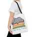 Kawaii Cat Library Tote Bag/ Cats & Books/ School Book Bag/ Cat Mom Bag ...
