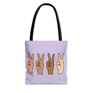Peace Sign Tote Bag Equality Essential Accessory Peace Love Gift ...