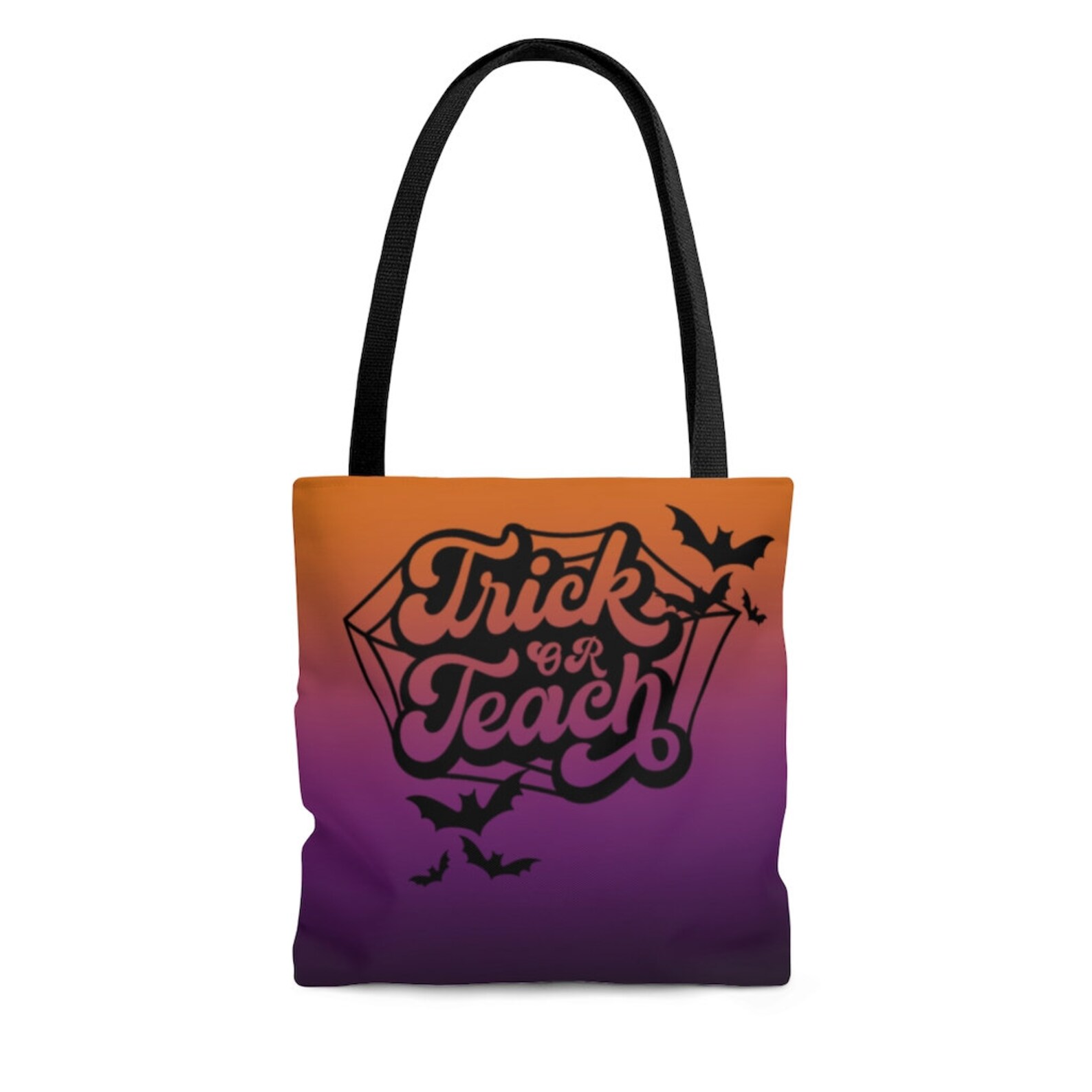 Halloween Trick or Teacher Tote Bag Teacher Bag Spooky - Etsy