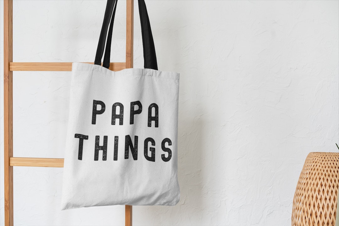 Papa Things Tote Bag Dad Life, Fathers Day Gift Bag, Father's Day ...
