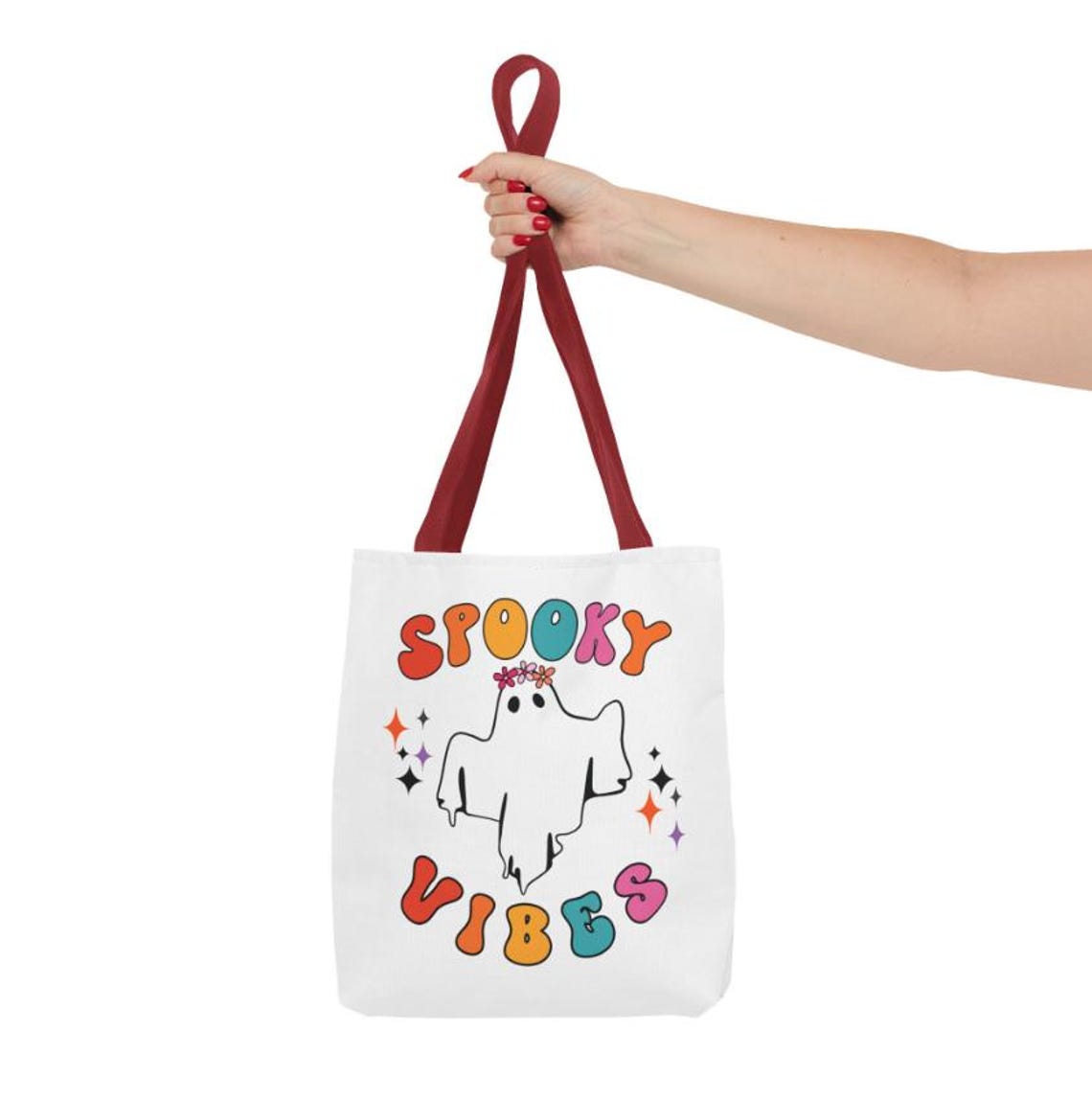 Halloween Trick or Treat Tote Bag Spooky Vibes Cute Halloween Party ...