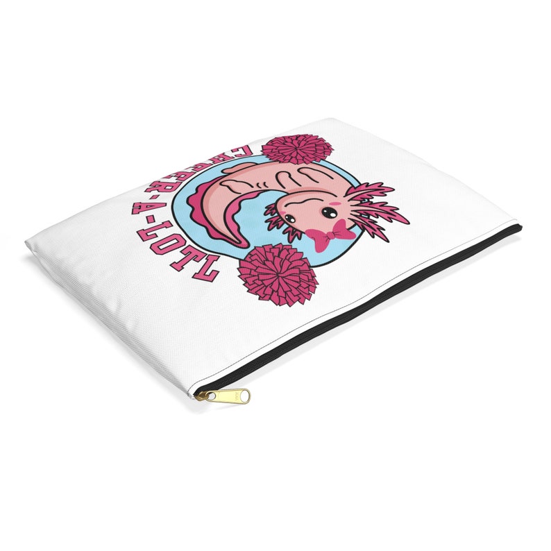 Cheerleading Axolotl Cosmetic Makeup Bag Pencil Case Gift Giving Idea ...