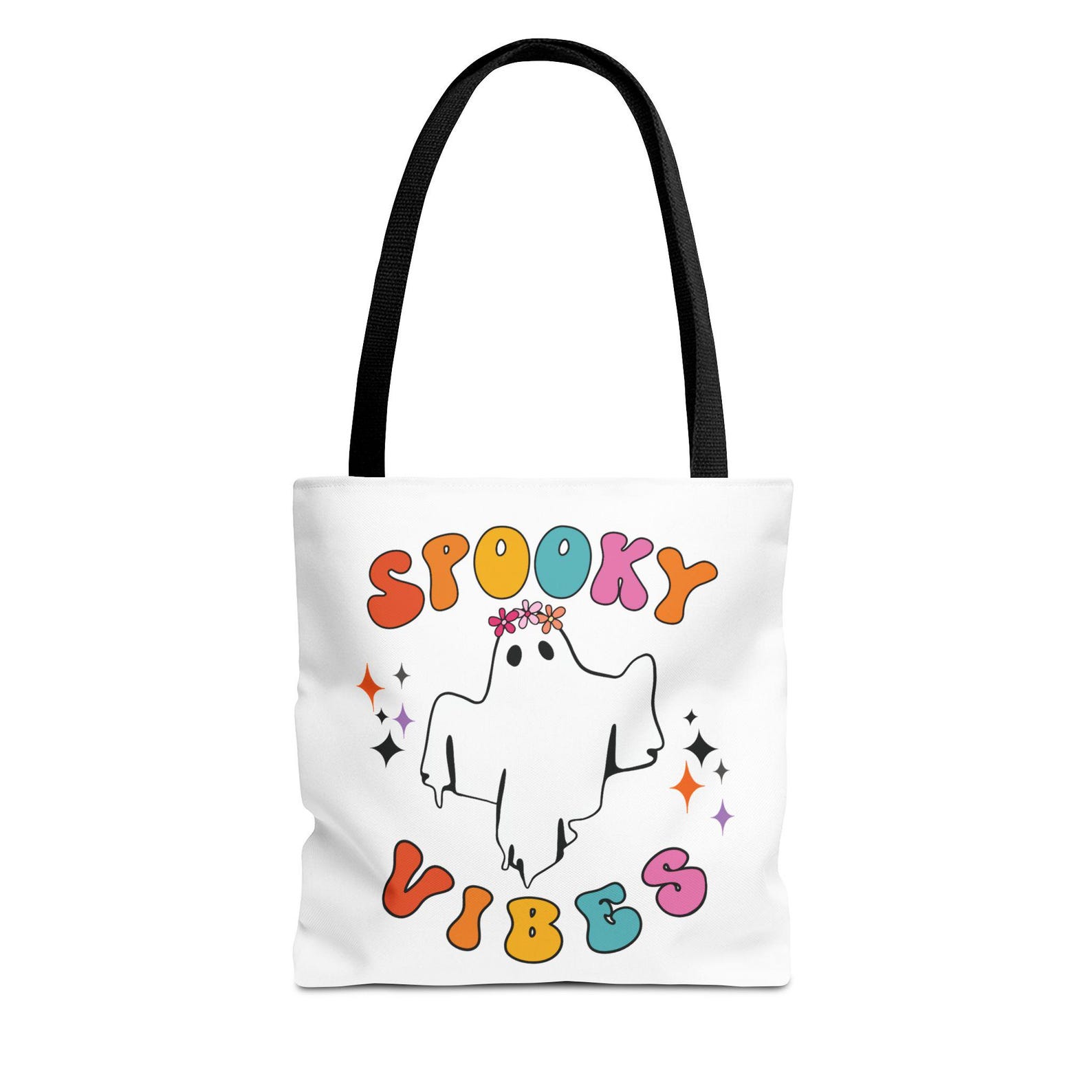 Halloween Trick or Treat Tote Bag Spooky Vibes Cute Halloween Party ...