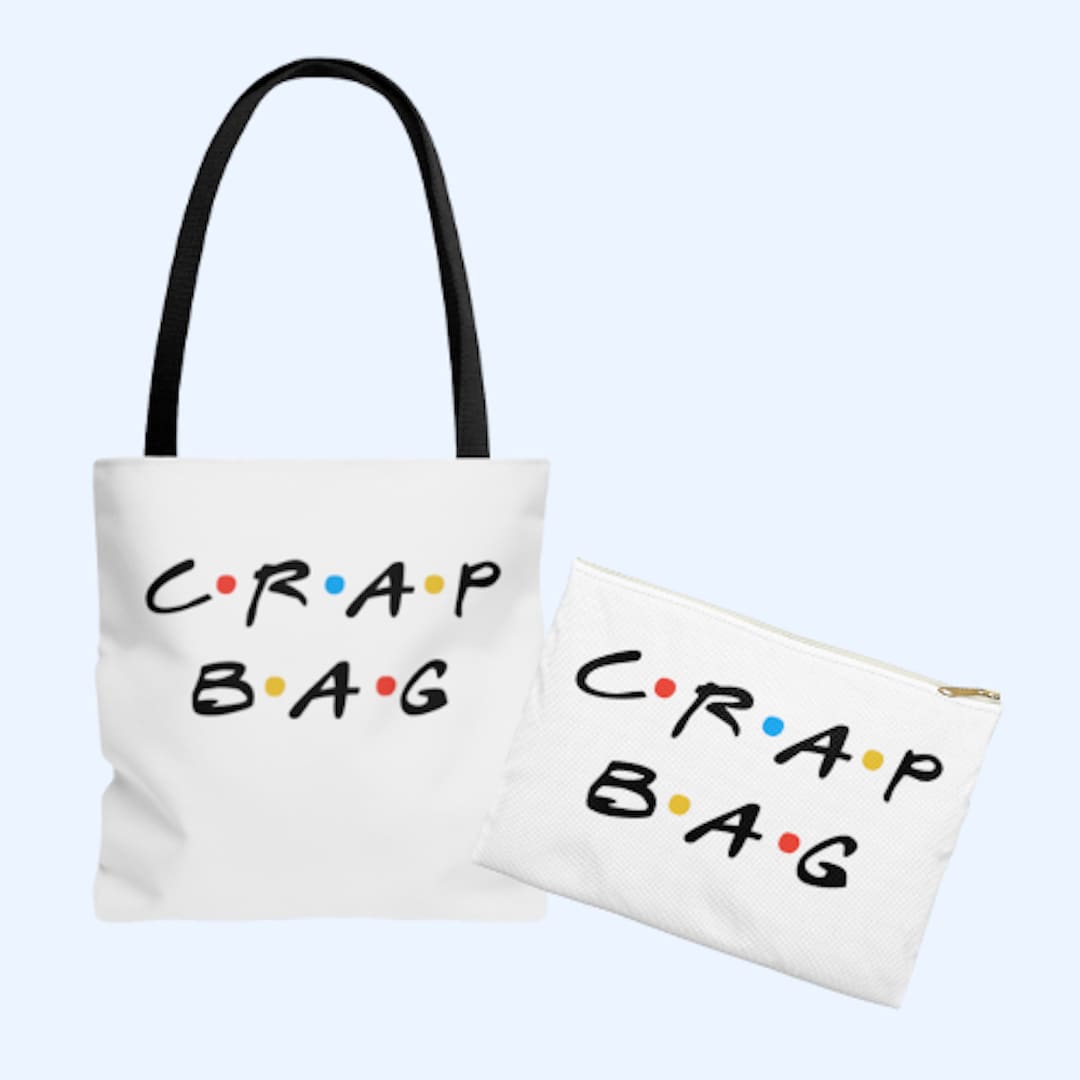 Crap Bag Tote Bag Reusable Grocery & Market Bag Funny Humor Tote Bag ...