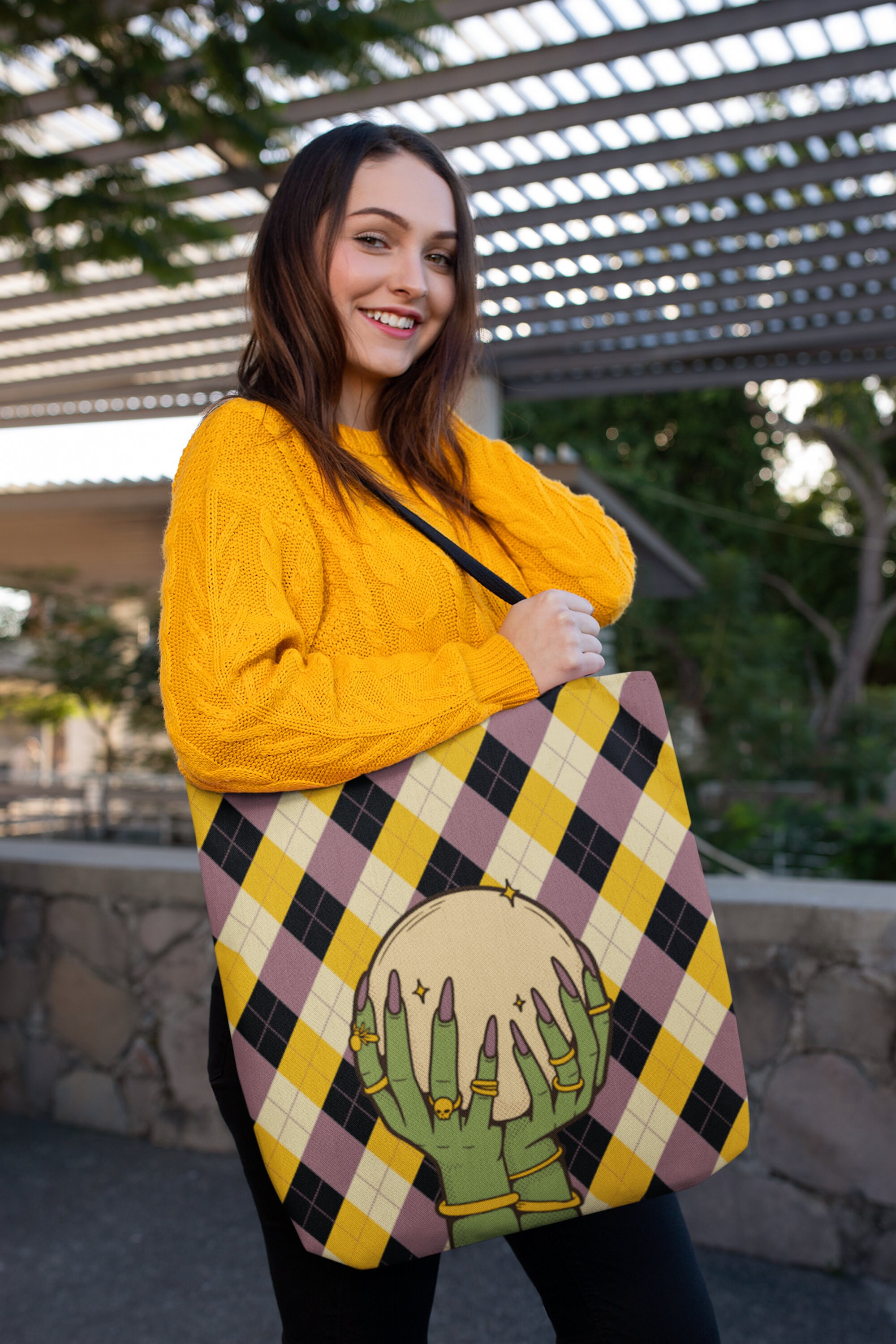 Halloween Witch Tote Bag, Spooky Season, Reusable Grocery, Market ...