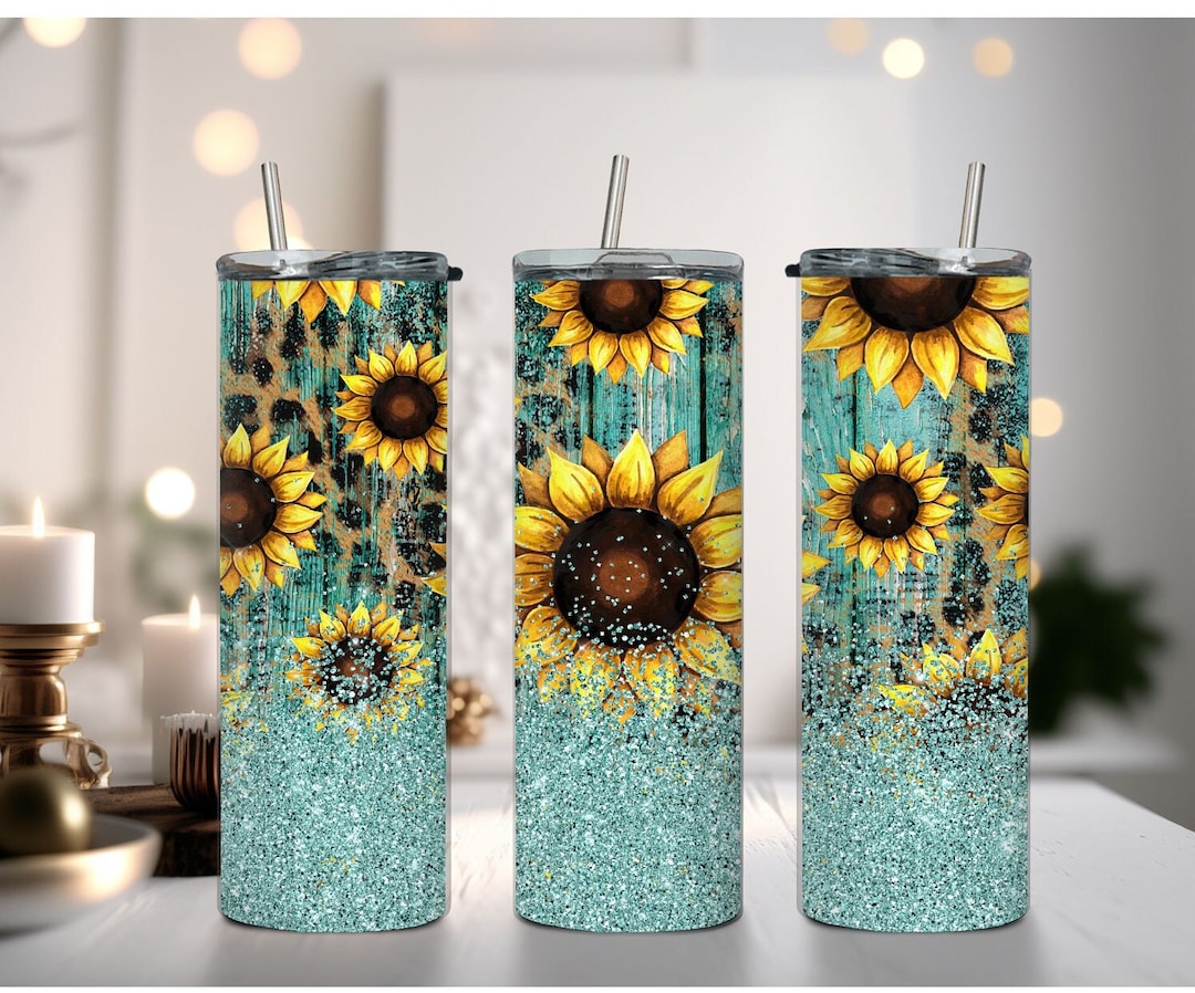 Personalized Sunflower Tumbler, Custom Sunflower Tumbler, Sunflower ...