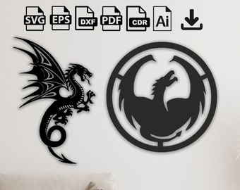 Dragon Laser Cut Files - Etsy