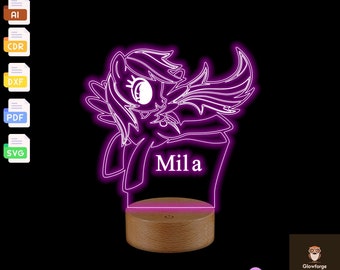 My Little Pony 3d Lamp - Etsy