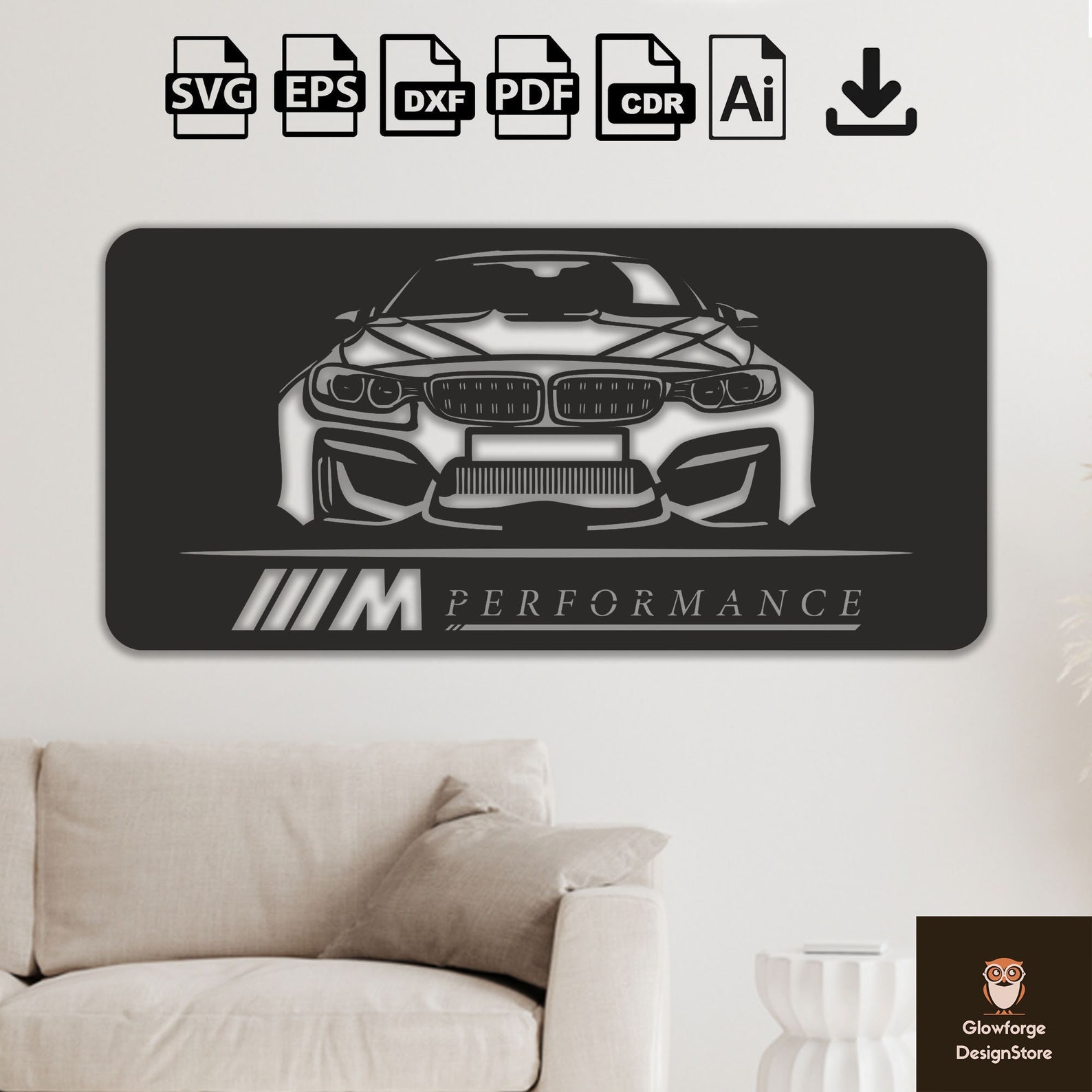 Bmw M4 Design Svg File Laser Cut Svg Dxf Files Wall Sticker - Etsy Denmark