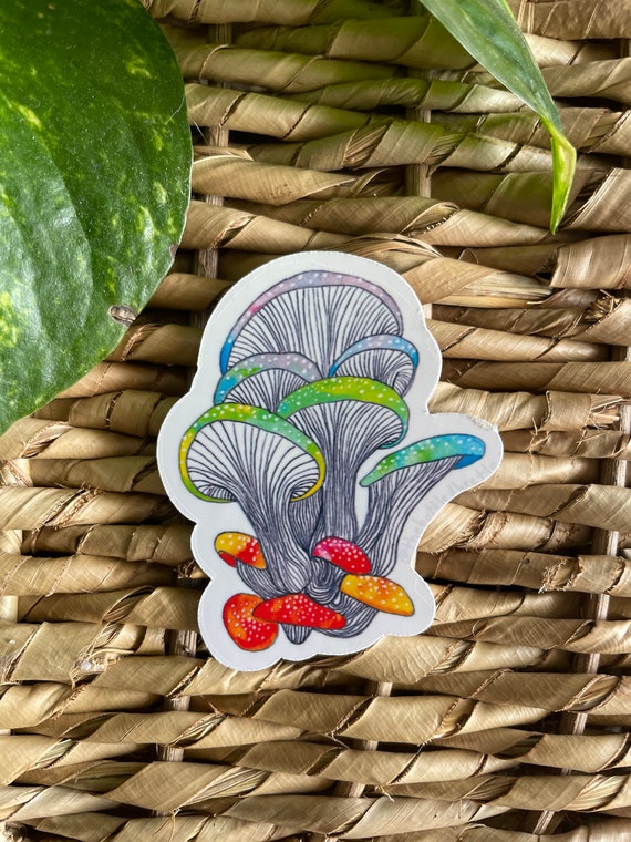 Mushroom Stickers Cottagecore Stickers Watercolor - Etsy