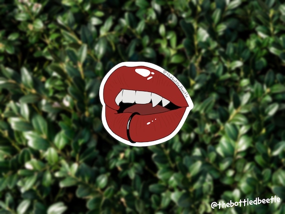 Goth Stickers Vampire Kiss Horror Sticker Edgy Emo Sticker - Etsy