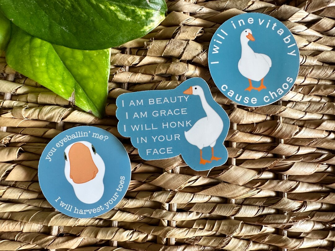 Goose Sticker Bundle Funny Adult Stickers Animal Sticker Set Cute Goose ...