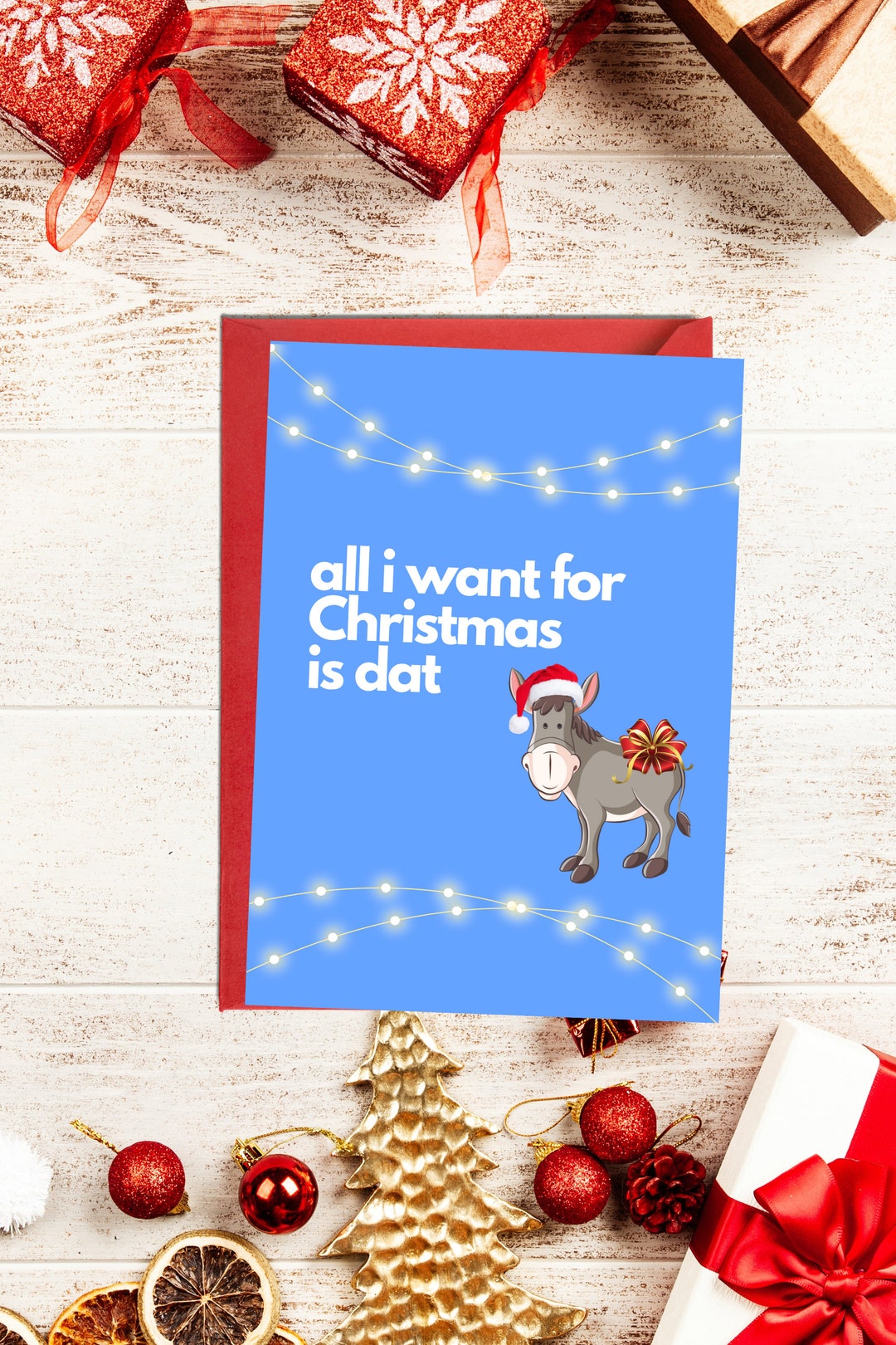 Printable Christmas Card Friend Christmas Card DAT ASS Rude - Etsy