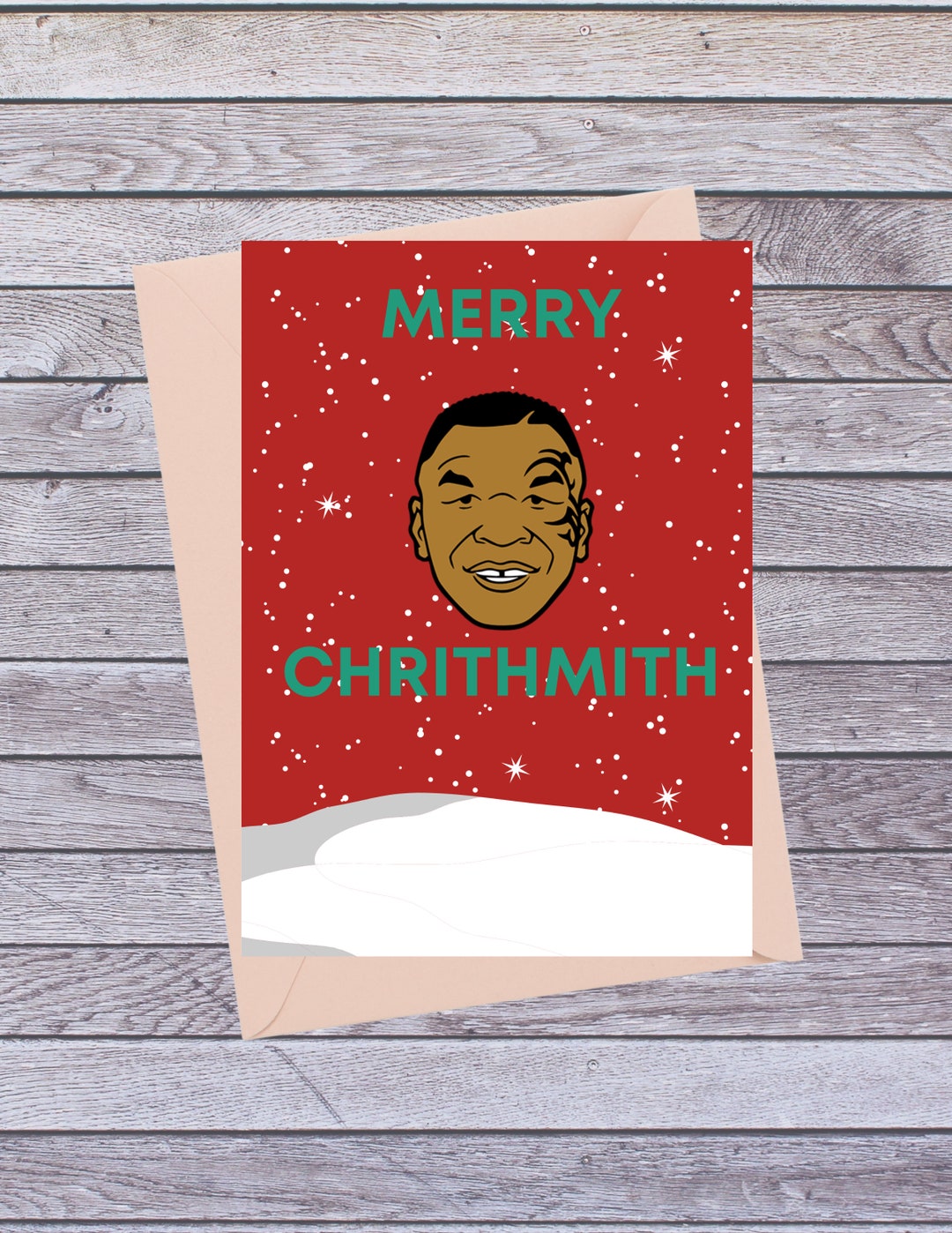 MIKE TYSON Printable Christmas Card, Friend Christmas Card, Rude ...