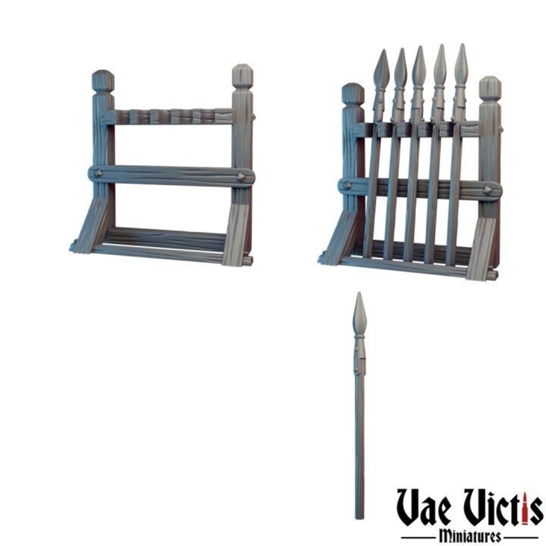 Lance Rack Scatter Set Vae Victis Miniatures 28mm 32mm Dnd Pathfinder ...