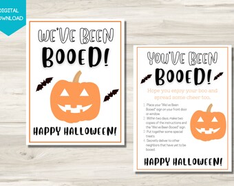 Halloween You've Been Booed Printable Halloween Game - Etsy