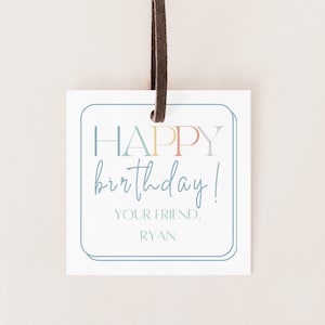 Printable Birthday Gift Tag, Kids Gift Tags, Printable Tags for ...