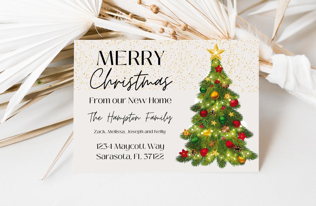 We Are Moving Card, We've Moved, Christmas Card, Moving Card, Our ...