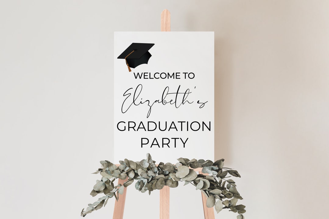 Editable Graduation Sign, Graduation Party Decor, Graduation Sign ...