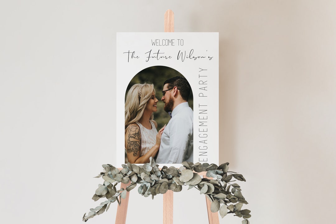 Editable Engagement Party Sign, Engagement Party Decor, Engagement Sign ...