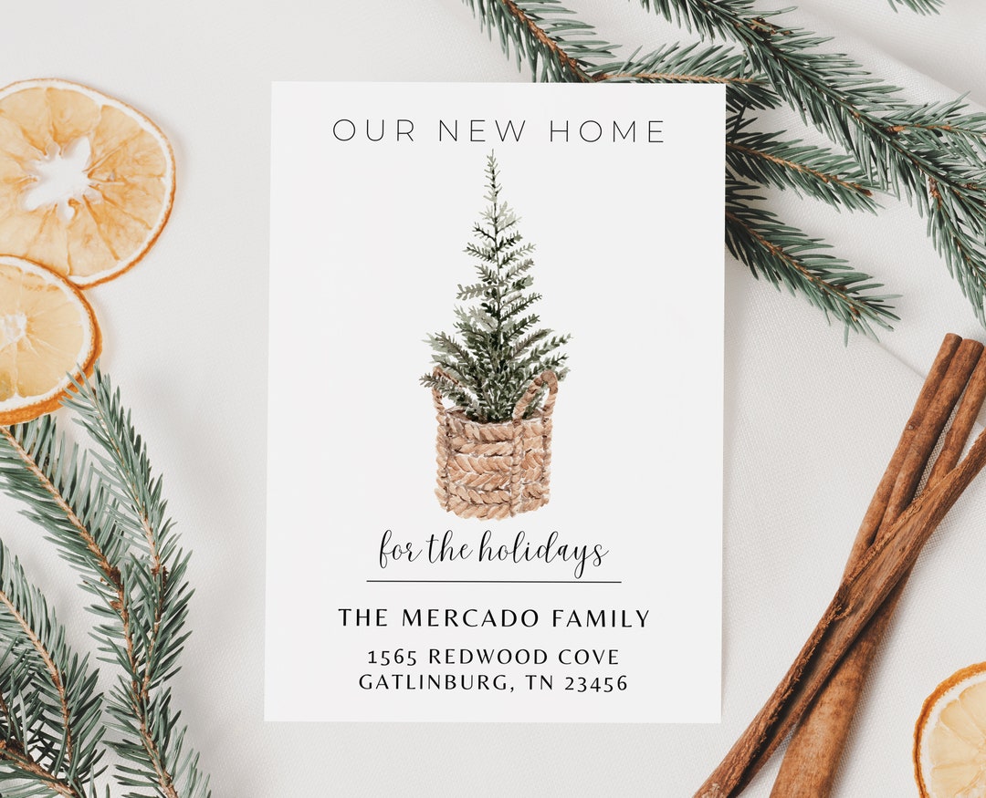 We've Moved Announcement, Christmas Moving Card, We Are Moving, Holiday ...