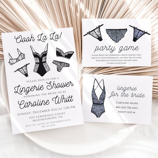 Lingerie Shower Invitation Etsy