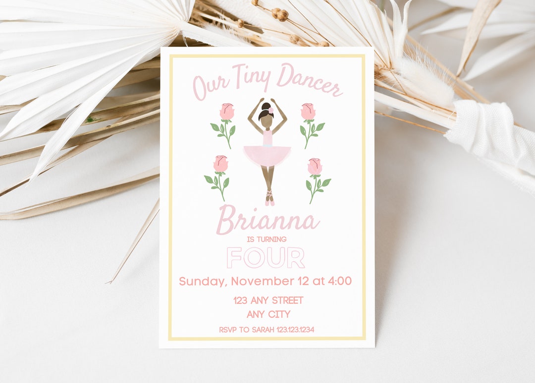 Ballerina Invitation / Ballerina / Dance / Printable / Ballet Shoes ...
