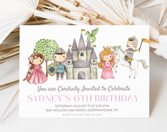 Princess Invitation / Princess / Castle / Printable / Printed / Digital ...